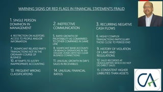PRESENTATION ON FINANCIAL STATEMENT FRAUDS | PPTX