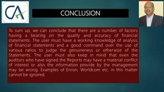 PRESENTATION ON FINANCIAL STATEMENT FRAUDS | PPTX