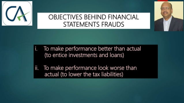PRESENTATION ON FINANCIAL STATEMENT FRAUDS | PPTX