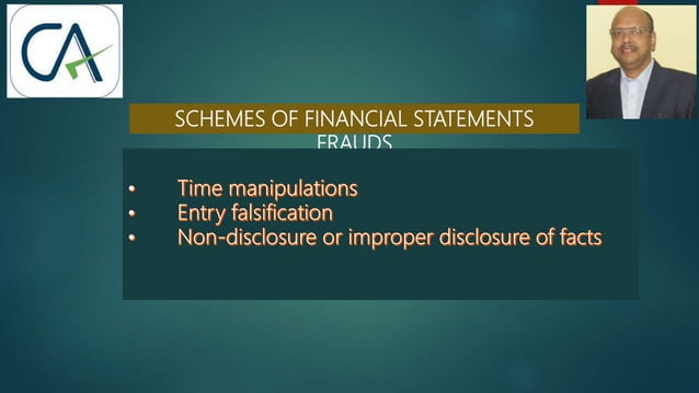PRESENTATION ON FINANCIAL STATEMENT FRAUDS | PPTX
