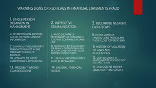 FINANCIAL STATEMENT FRAUDS | PPTX