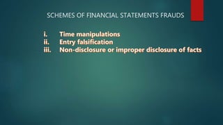 FINANCIAL STATEMENT FRAUDS | PPTX