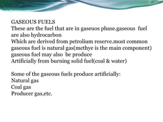 ppt of fuel and combustion | PPTX