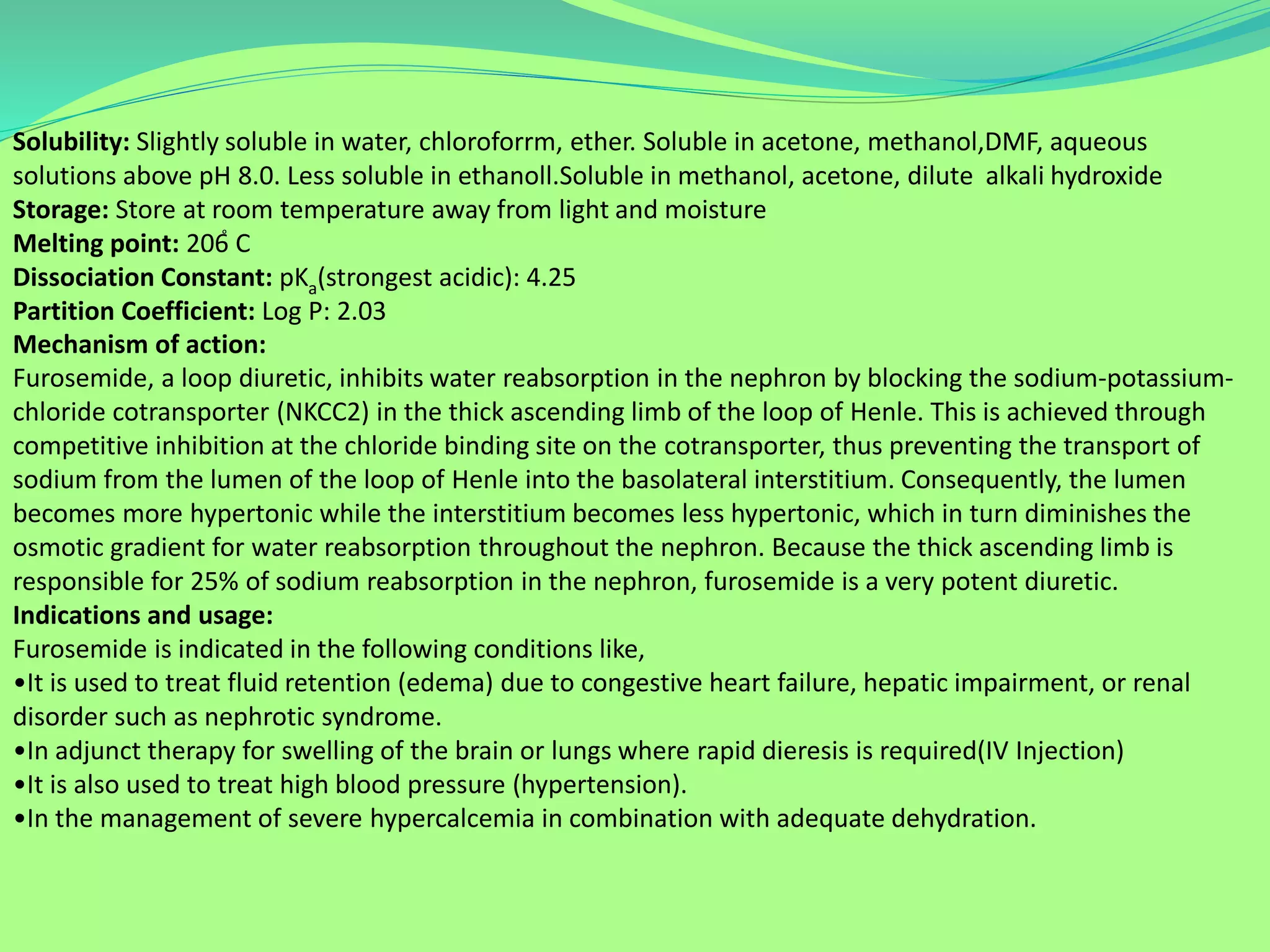 Design and evaluation gastro retentive floating tablets of Furosemide | PPT