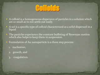 gold nano particles | PPTX