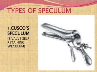 Speculum Types
