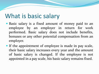 base salary&allowances&incentives of HR | PPTX