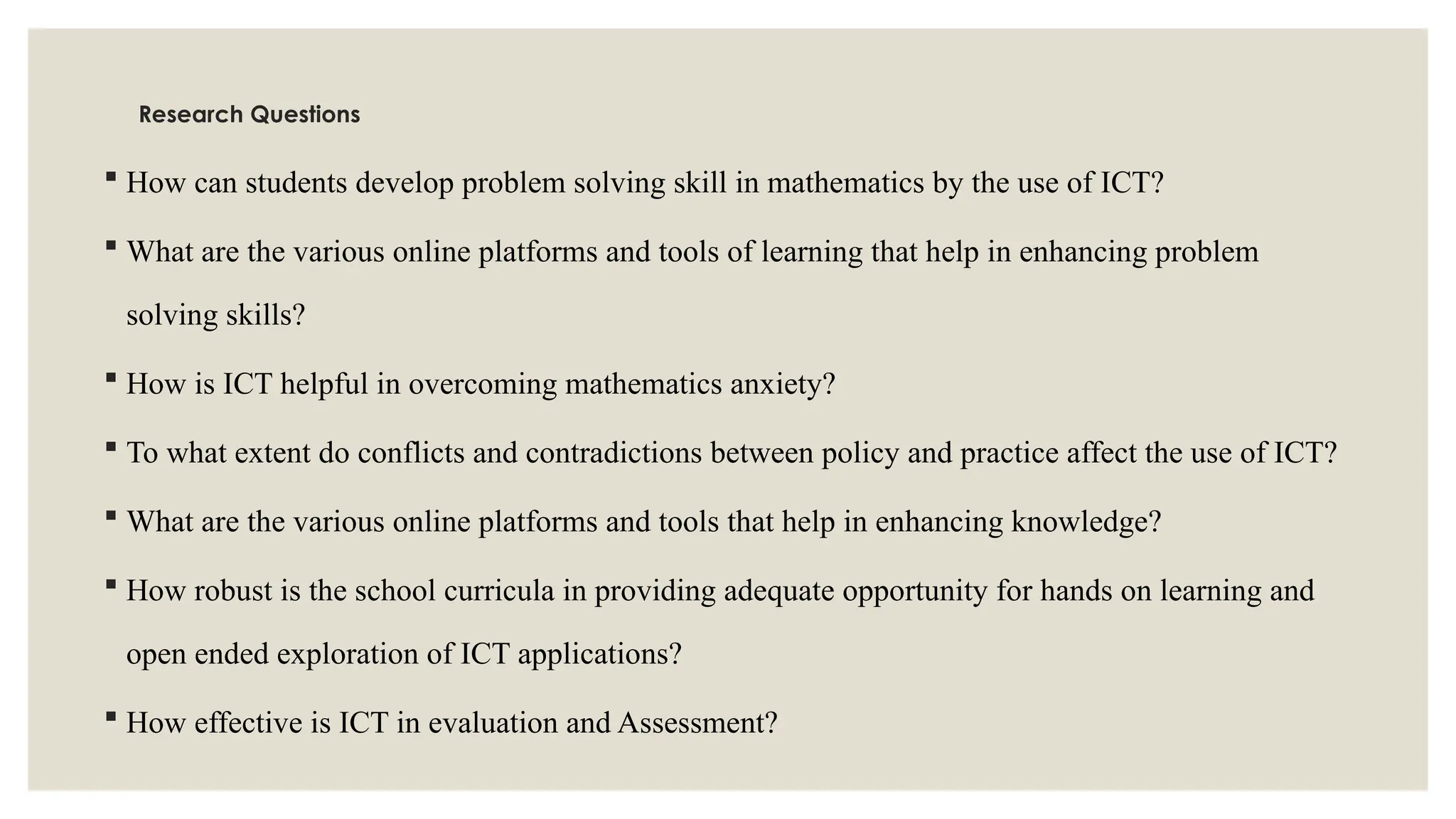 role of ict in enhancing problem solving | PPTX