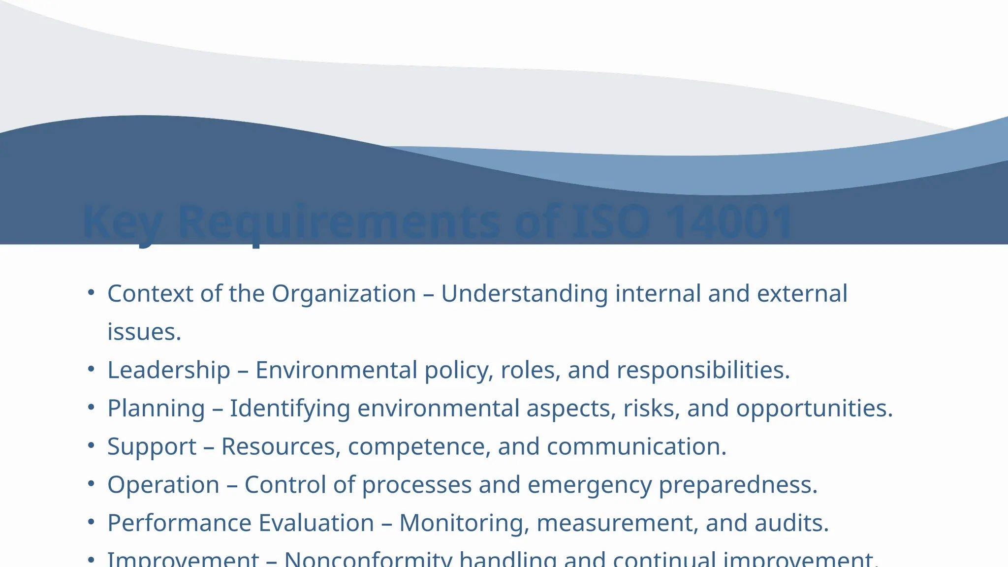 ISO 14001 Requirements – Environmental Management System Standards | PPTX
