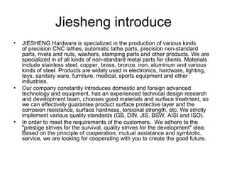 Dongguan jiesheng hardware,cnc machining | PPT