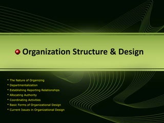 Organization Structure and Design | PPT