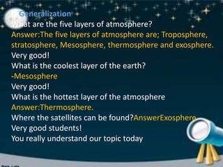 Layers of earth's Atmosphere111111111111 | PPTX