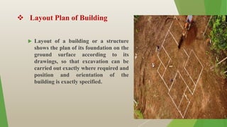ppt of layout Plan of building and it's ground marking .pptx