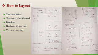 ppt of layout Plan of building and it's ground marking .pptx