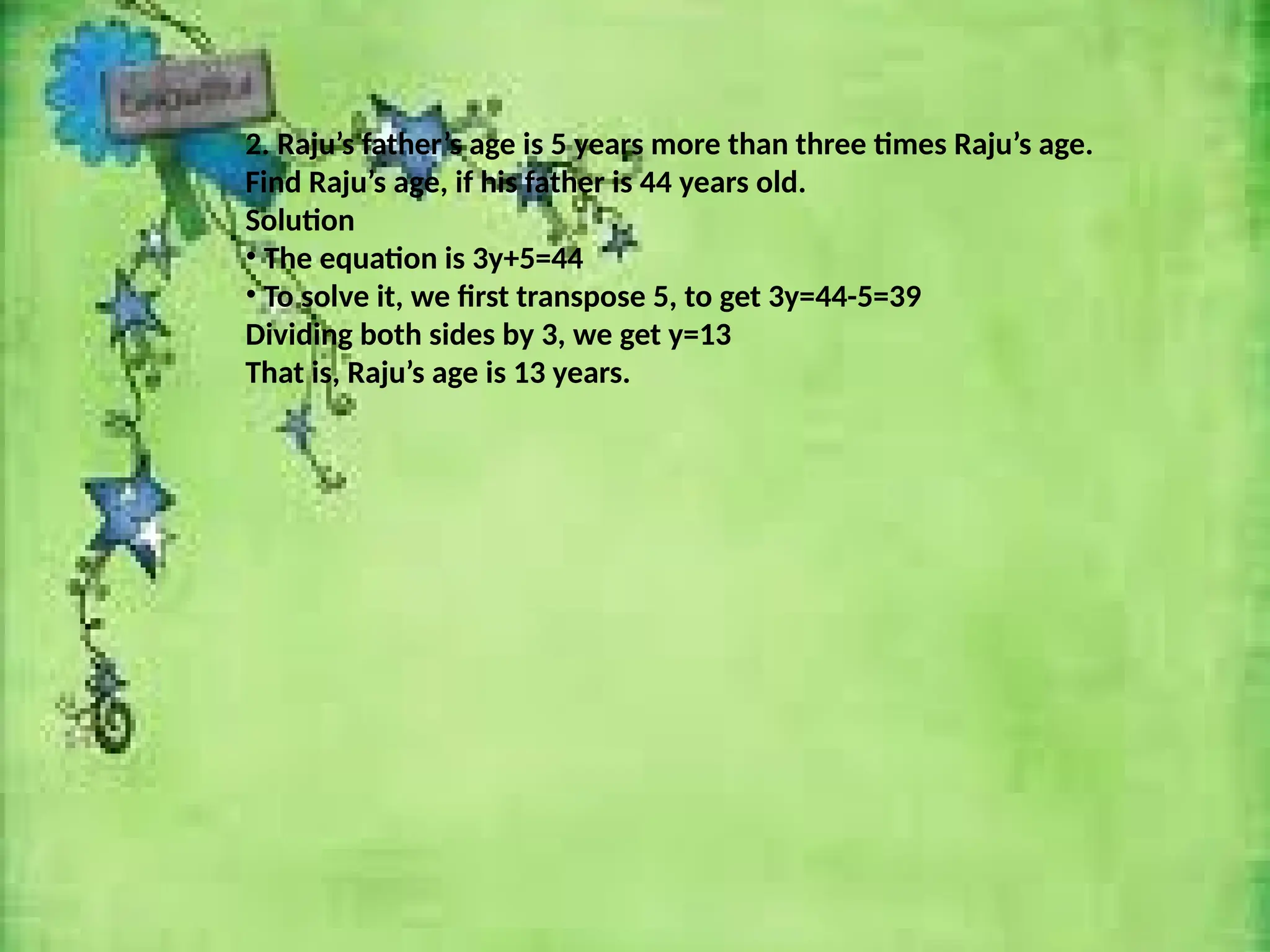 Ppt Of Linear Equation Pptx For Class 8 Ppt