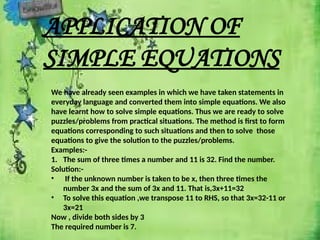 PPt of linear equation.pptx for class 8 . | PPT