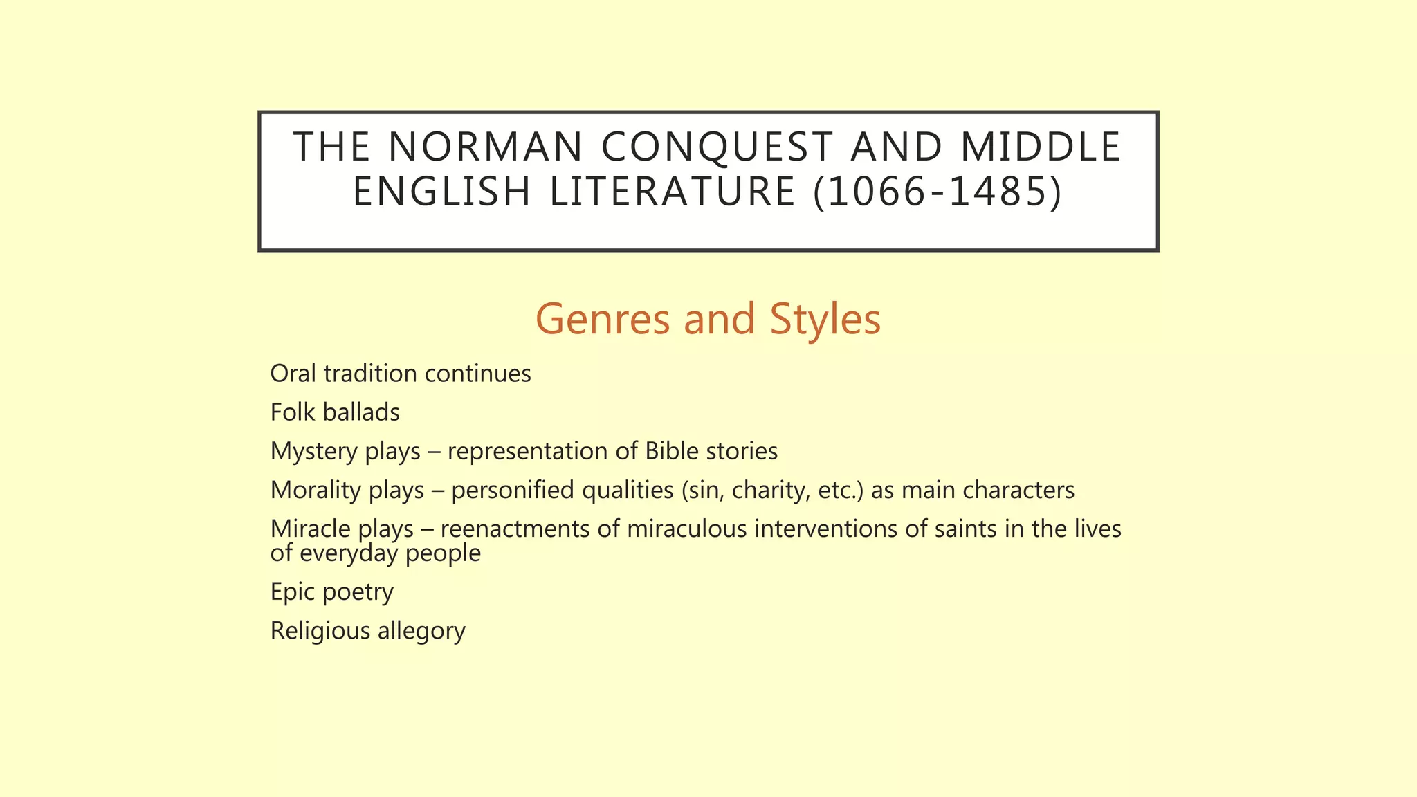 Literary Movements in English Literature - Part I | PPTX