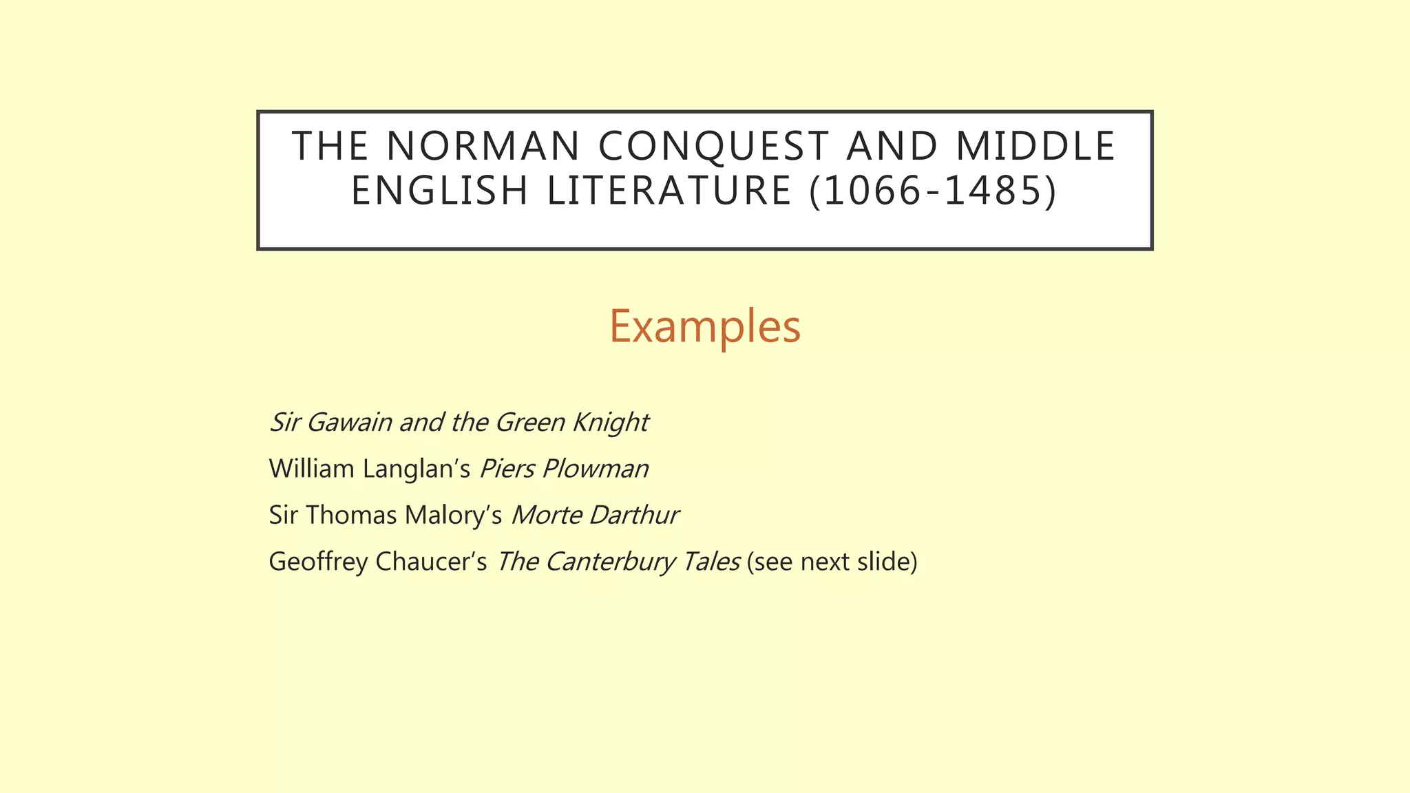 Literary Movements in English Literature - Part I | PPTX