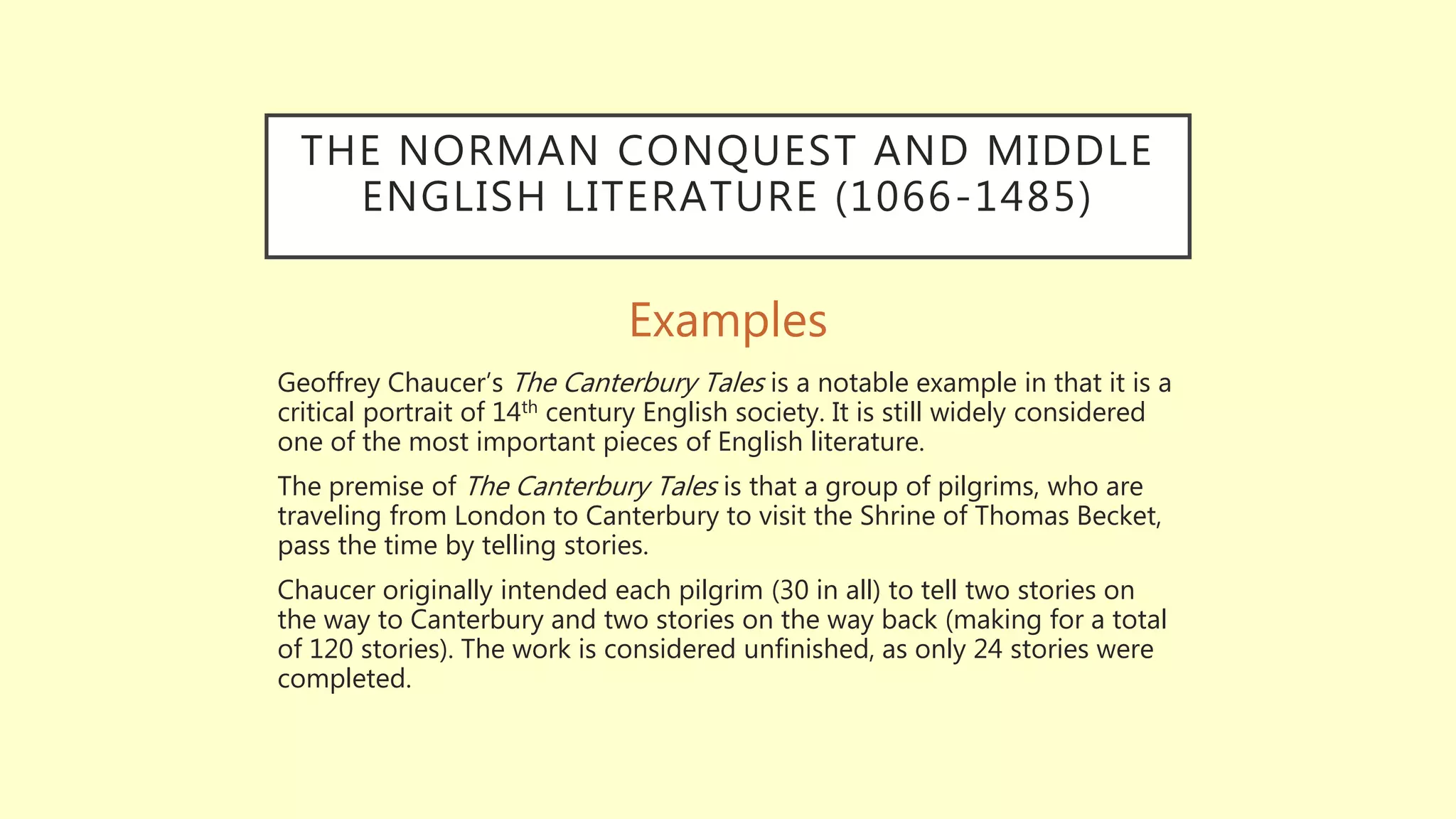 Literary Movements in English Literature - Part I | PPTX