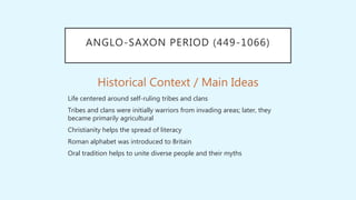 Literary Movements in English Literature - Part I | PPTX