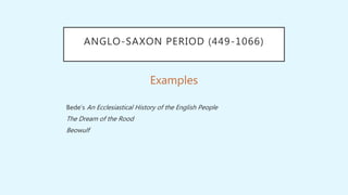 Literary Movements in English Literature - Part I | PPTX