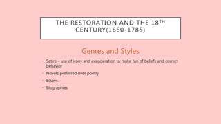 Literary Movements in English Literature Part 2 - ENL 1000 | PPTX