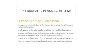 Literary Movements in English Literature Part 2 - ENL 1000 | PPTX