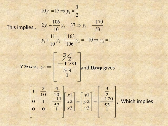 LU decomposition | PPTX | Physics | Science