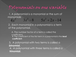 polynomials ©shivam saxena | PPT