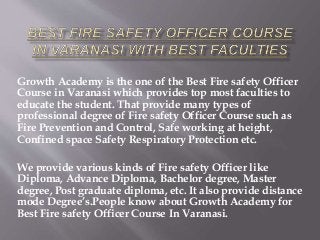 Best Fire Safety Institute In Varanasi | PPT