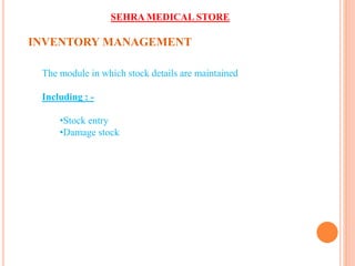 Ppt of medical store | PPTX