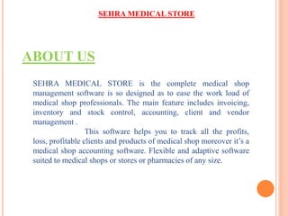 Ppt of medical store | PPTX