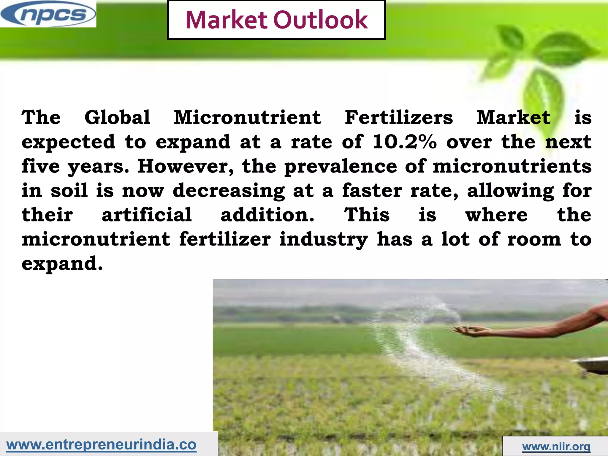 Investment and Business Plan for Manufacturing of Micronutrients ...