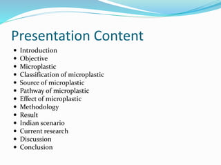 Ppt of microplastic in soil of maharishi dayanand university and | PPTX