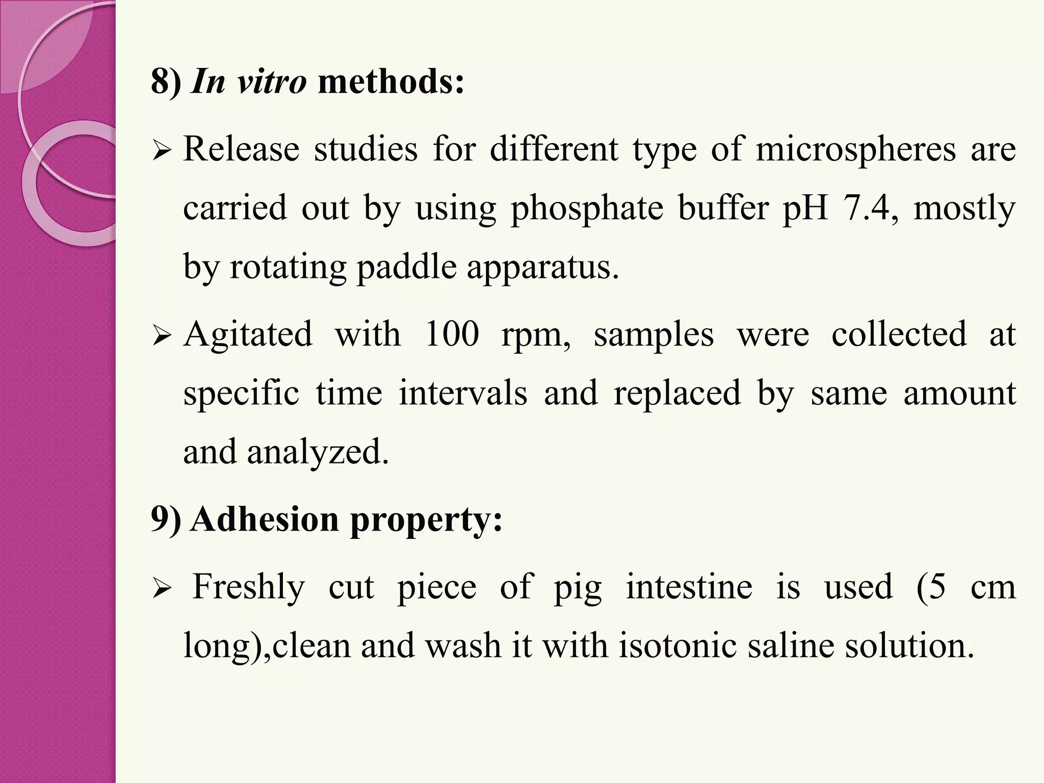 microspheres types , preparation and evaluation | PPTX