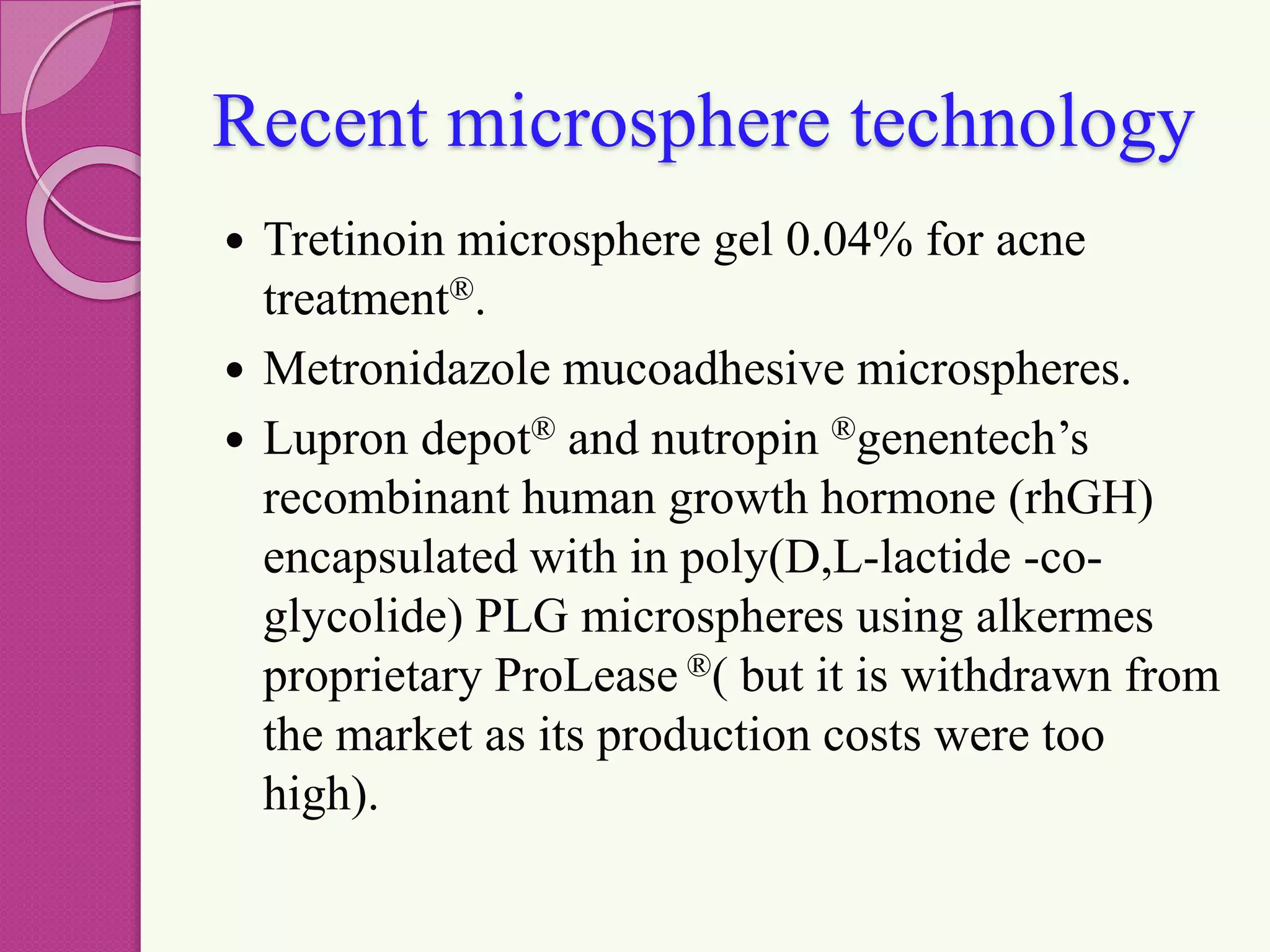 microspheres types , preparation and evaluation | PPTX