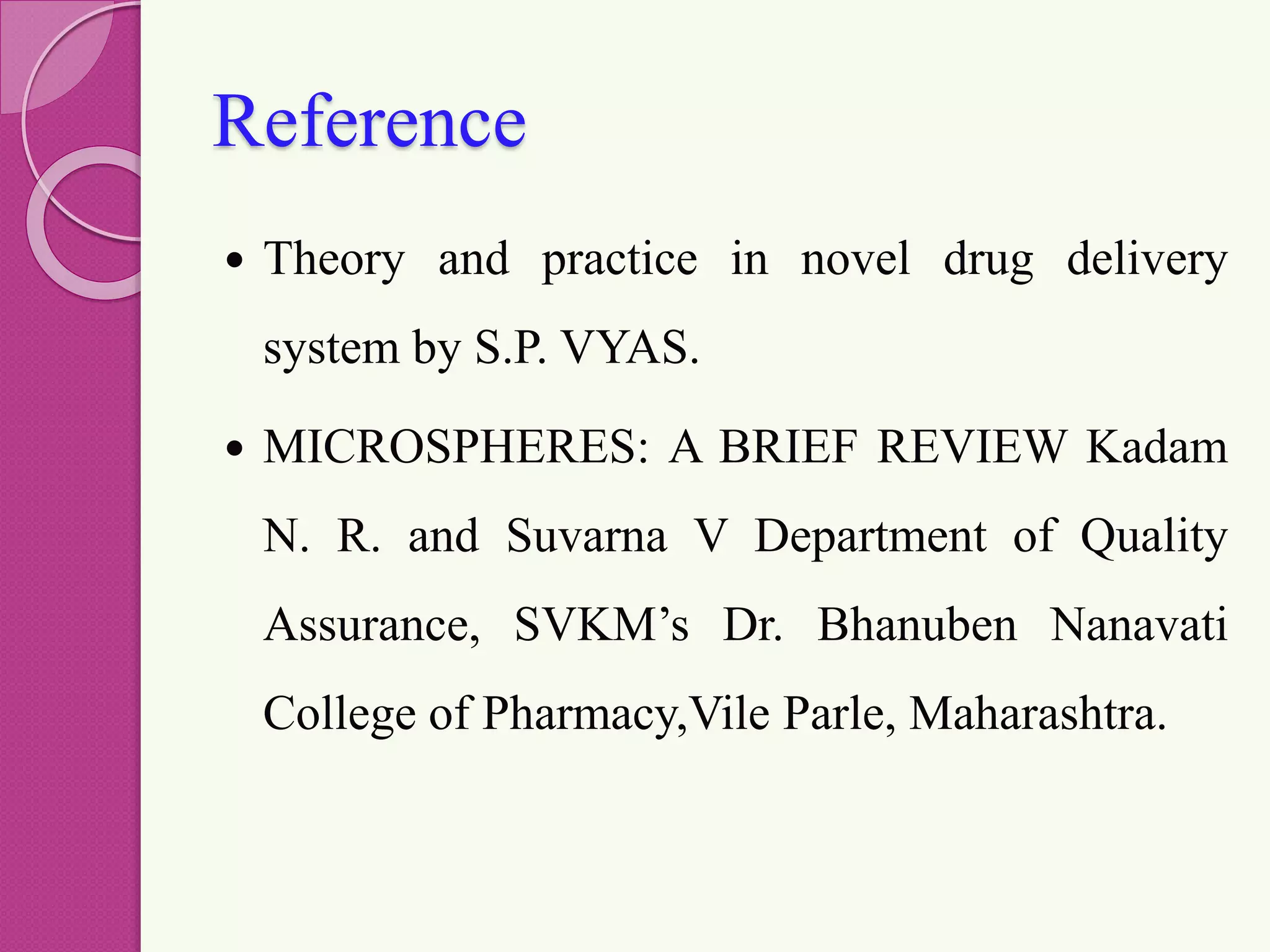 microspheres types , preparation and evaluation | PPTX