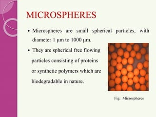 microspheres types , preparation and evaluation | PPT