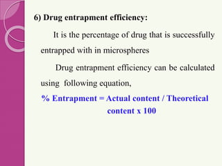 microspheres types , preparation and evaluation | PPTX