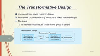 Ppt of mixed method design | PPTX