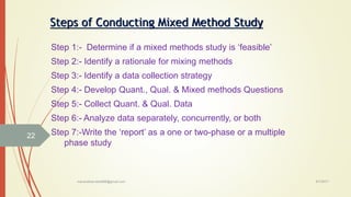 Ppt of mixed method design | PPTX