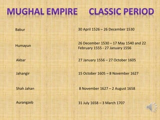 Ppt on mughal empire | PPTX