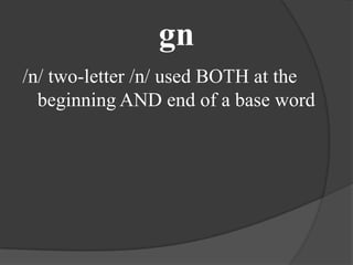 Ppt of multi letter phonograms with rules | PPTX