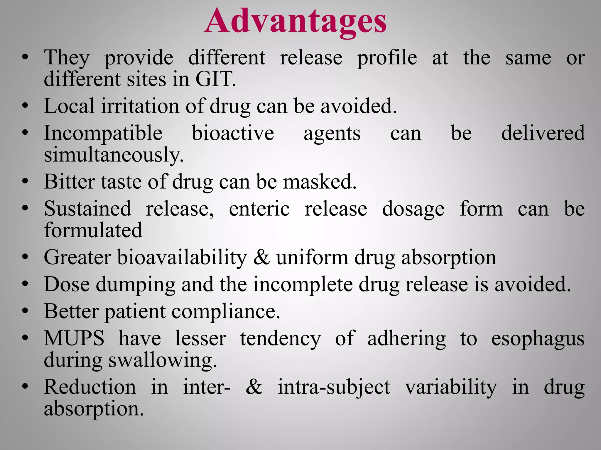 Multi Unit Pellet System (MUPS) | PPTX