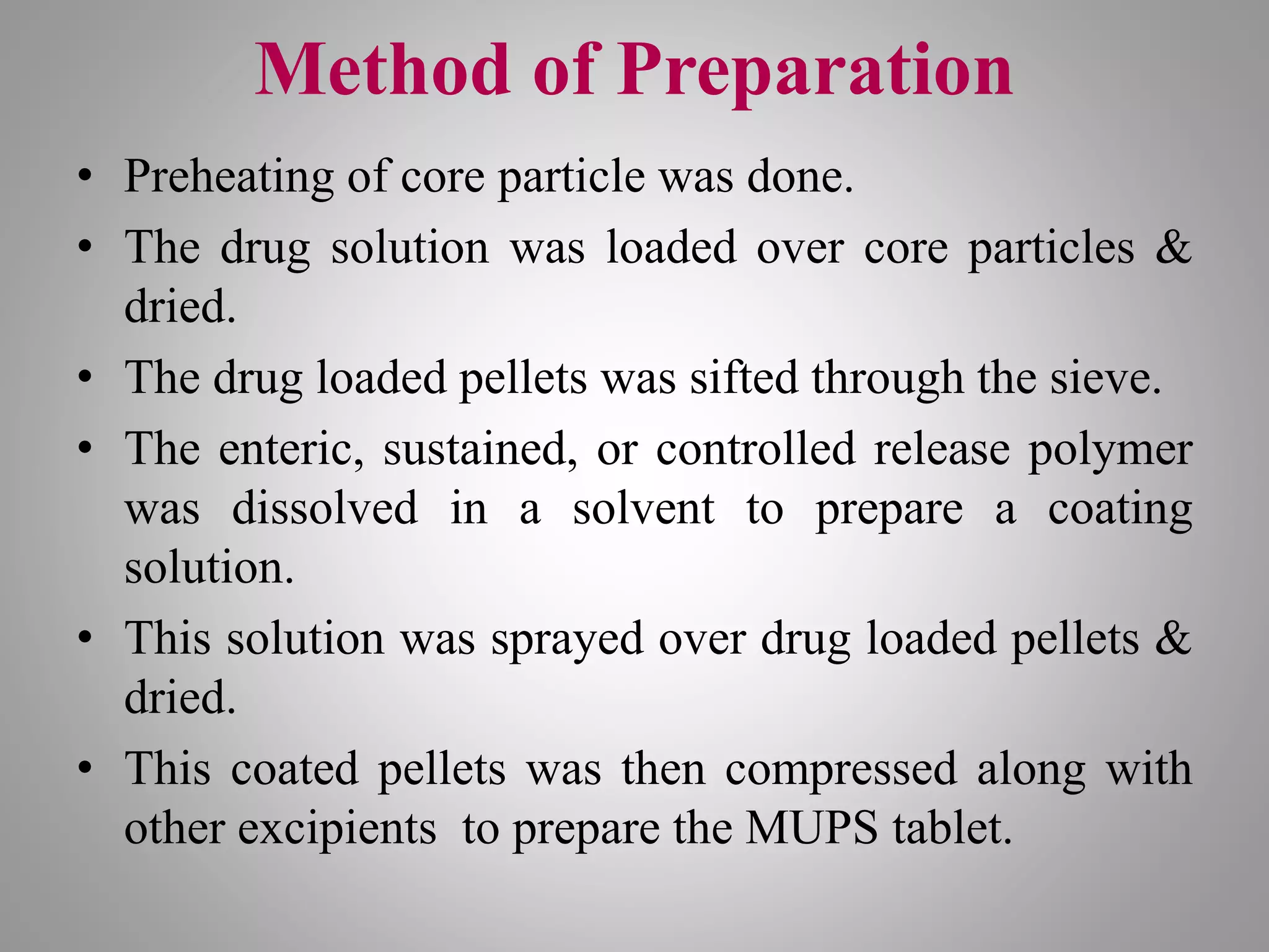 Multi Unit Pellet System (MUPS) | PPTX