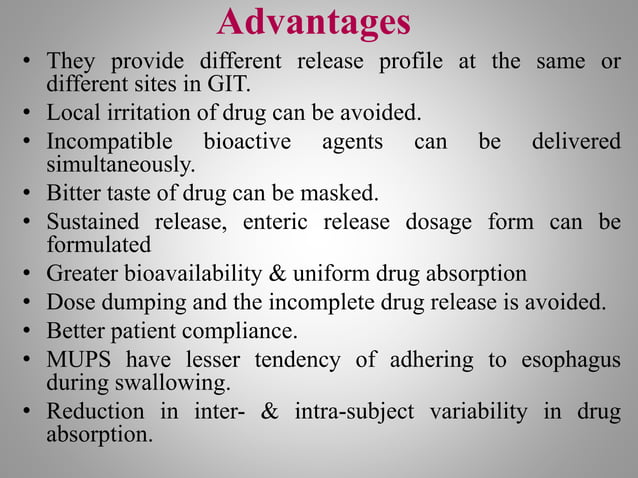 Multi Unit Pellet System (MUPS) | PPTX | Digestive Disorders | Diseases ...