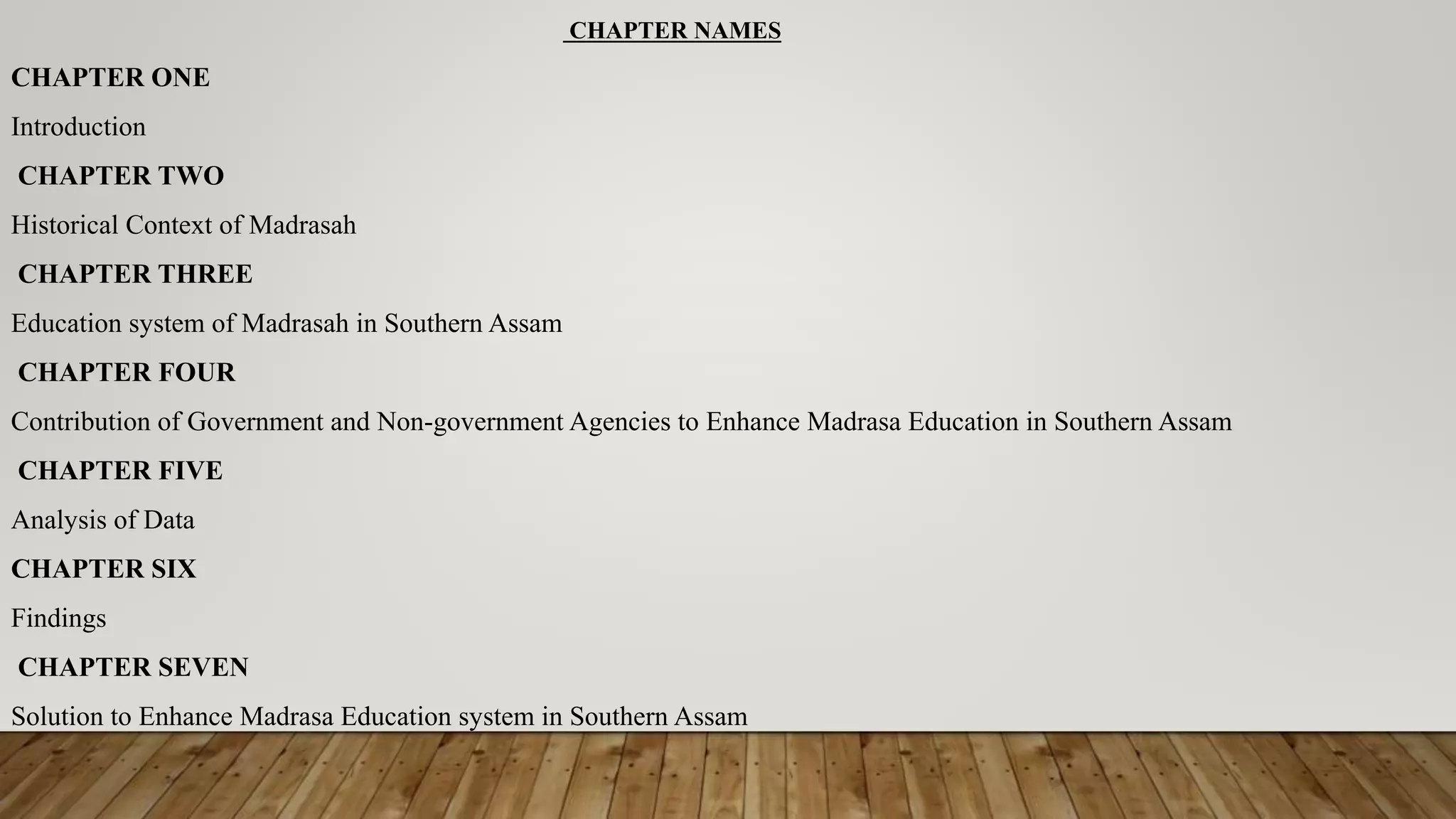 Madrasa Education in Southern Assam | PPTX