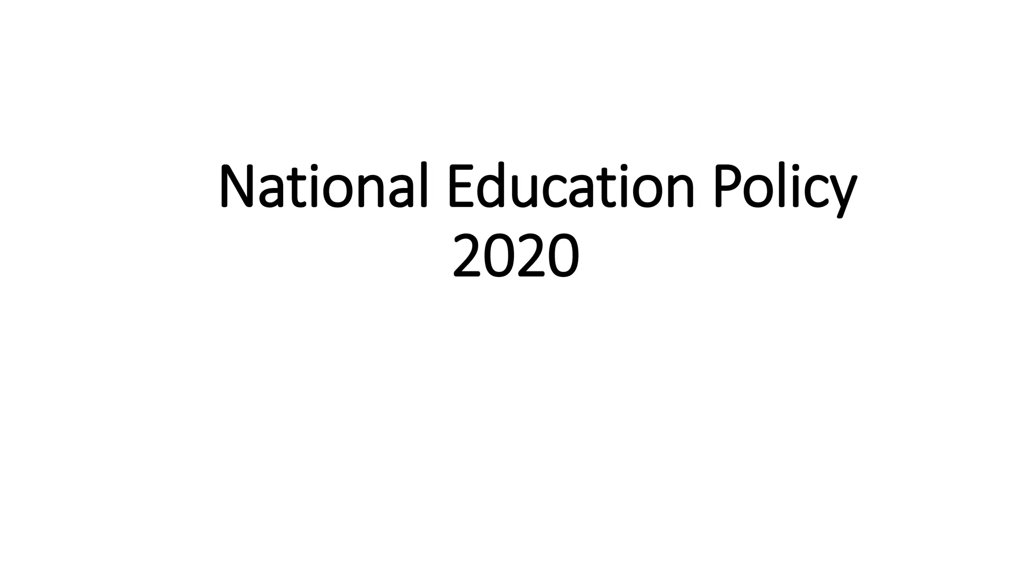 Ppt On National Education Policy India 2020 Ppt