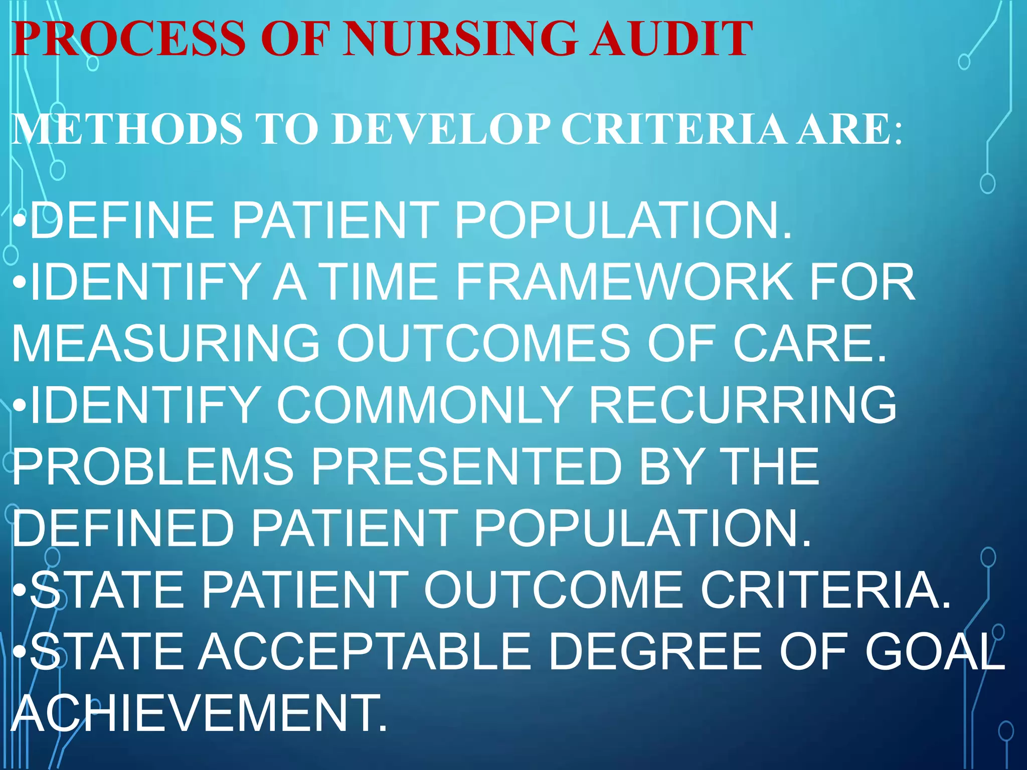 Ppt of nursing audit | PPTX