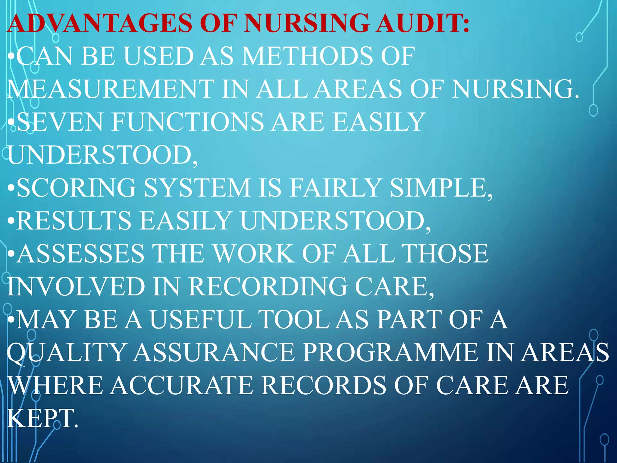 Ppt of nursing audit | PPTX